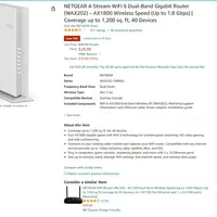 NETGEAR 4-Stream WiFi 6 AX1800(WAX202)