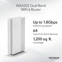 NETGEAR WAX202 WiFi 6 AX1800 Gigabit Router
